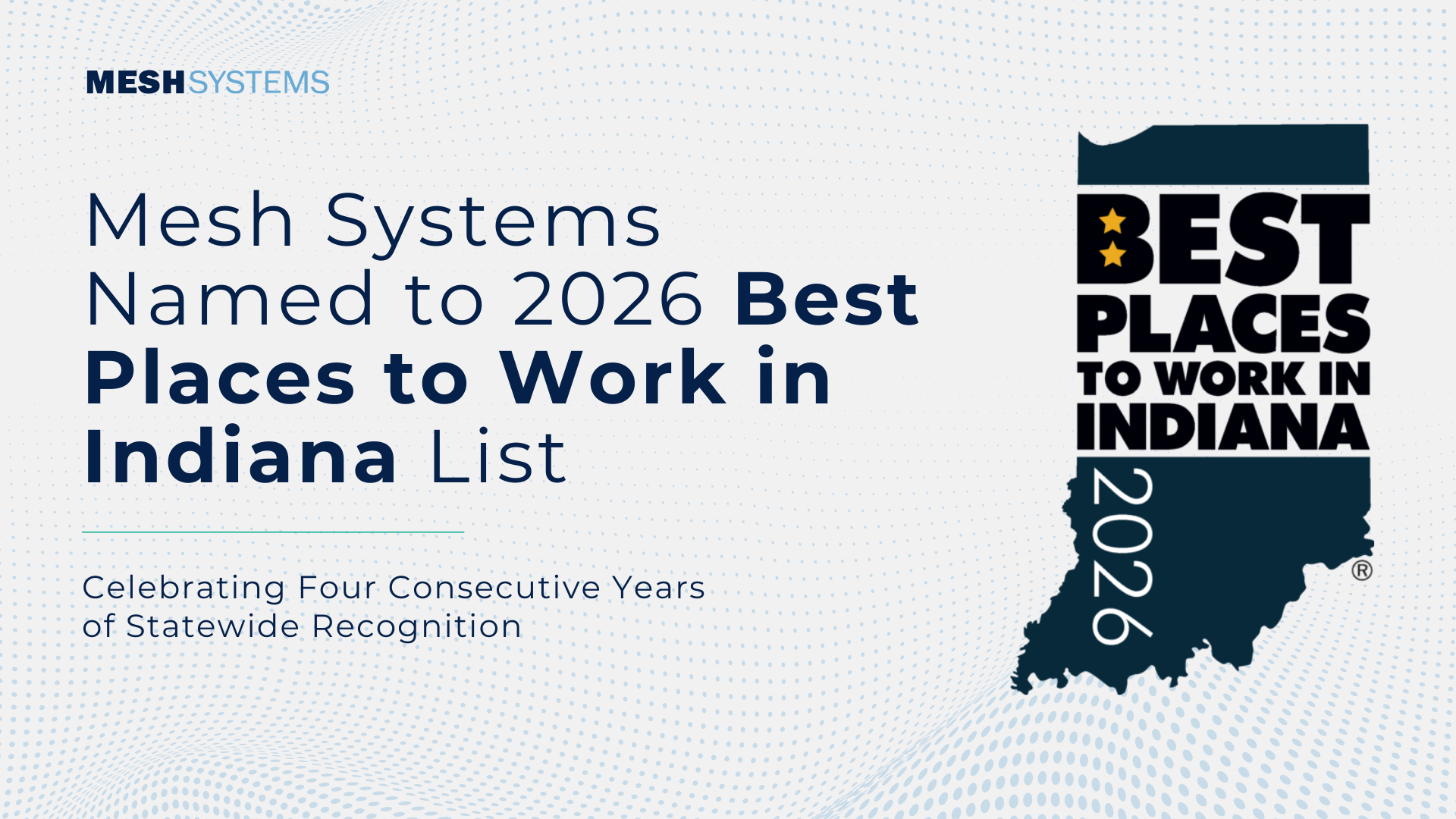 Mesh Systems Named a 2026 Best Place to Work